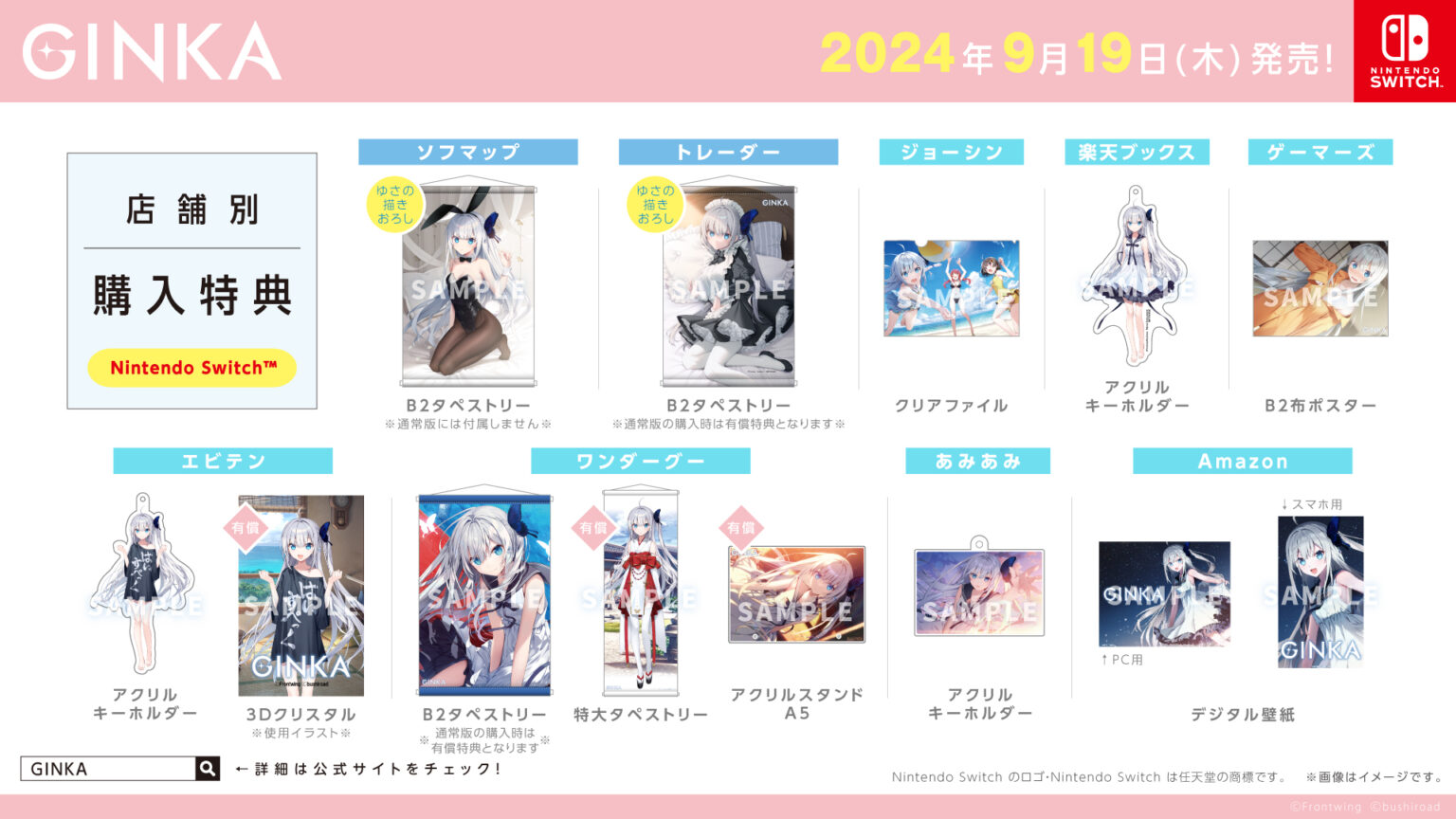 Nintendo Switch™版・PCパッケージ版発売決定！ | GINKA